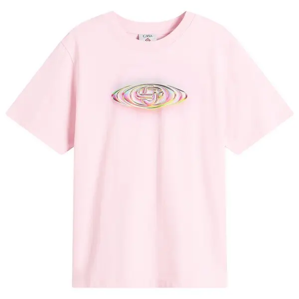 Casablanca Glass Logo Classic T-shirt - Pink