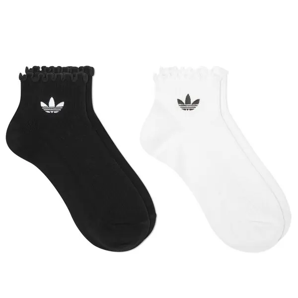 Adidas Ruffle Socks - White/black