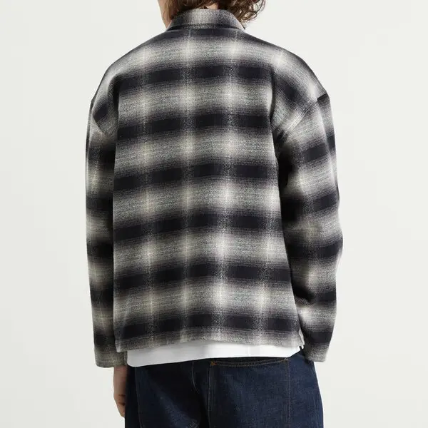 You Must Create Pj Check Flannel Overshirt - Black/olive