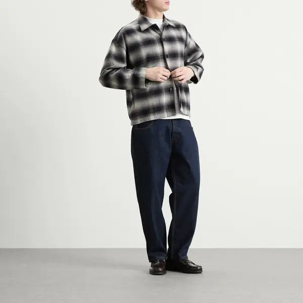 You Must Create Pj Check Flannel Overshirt - Black/olive