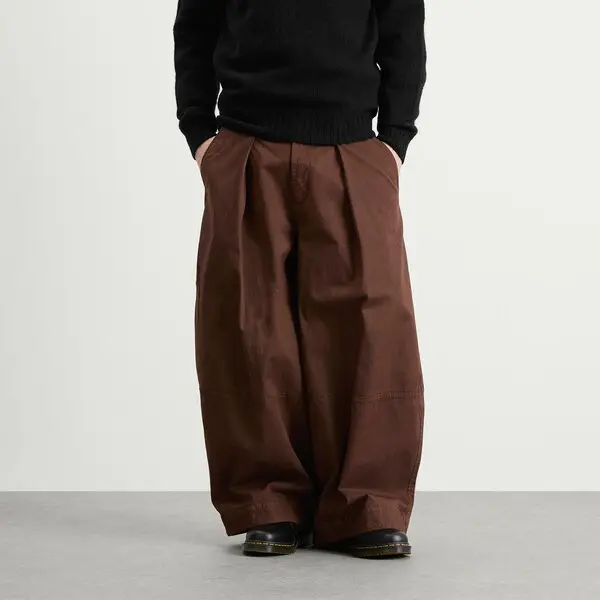 You Must Create Garment Dyed Modal Deadbeat Trouser - Brown