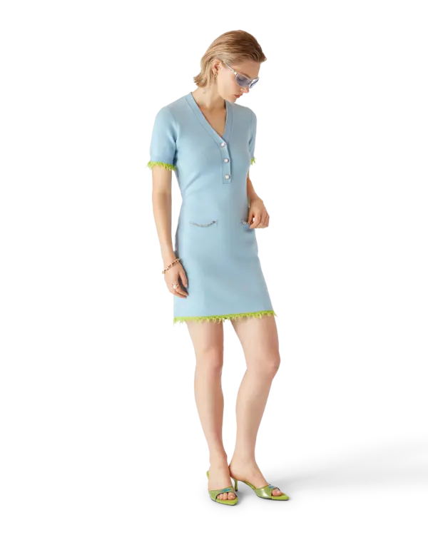 Casablanca Merino Wool Mini Dress - Multicolor