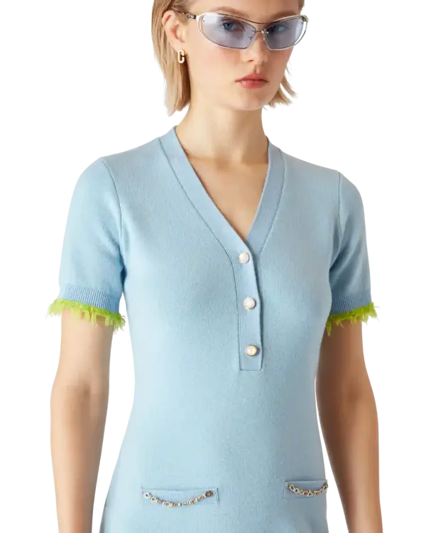 Casablanca Merino Wool Mini Dress - Multicolor