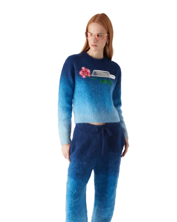 Casablanca Gradient Orchid Relaxed Fit Sweatshirt - Multicolor