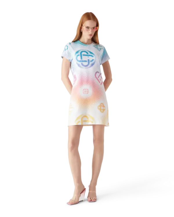 Casablanca Halftone Logo T-shirt Dress