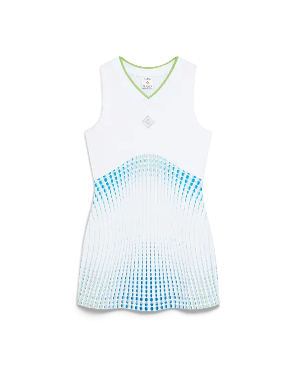 Casablanca Tennis Printed Racer Dress - White