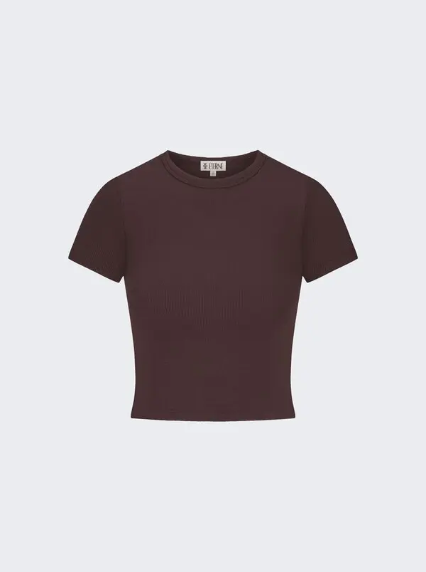 Eterne Fitted Short Sleeve Tee - Brown