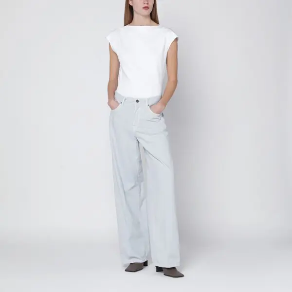 HAIKURE Cotton Denim Wide-leg Jeans