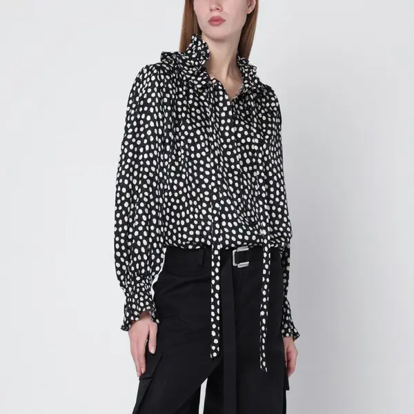Chloé Polka-dot Silk Blouse