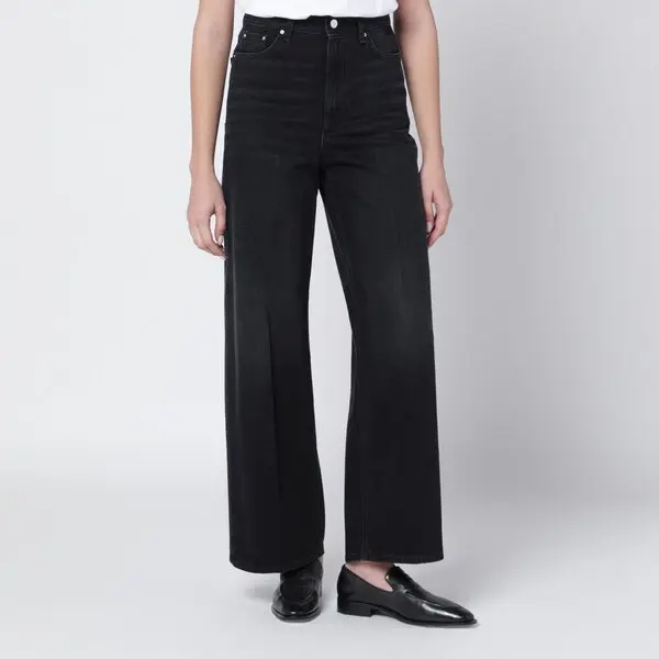 TOTEME Faded Effect Organic Cotton Jeans - Black