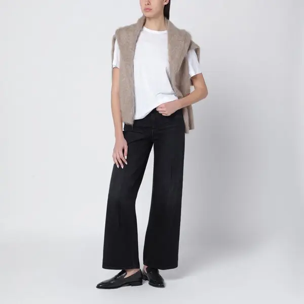 TOTEME Faded Effect Organic Cotton Jeans - Black