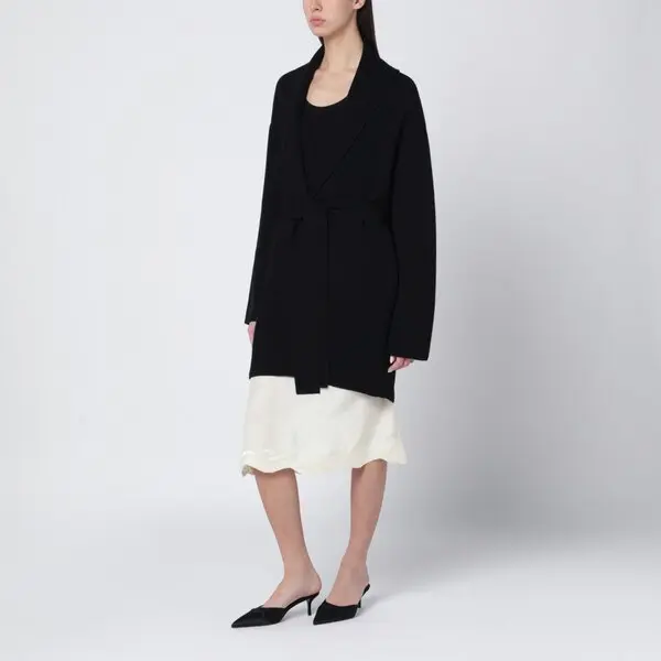 TOTEME Wool Cardigan Sweater With Belt