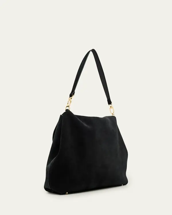 TOTEME T-lock Suede Shoulder Bag
