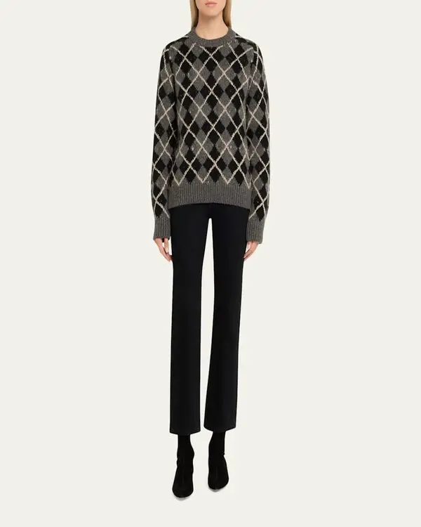 Khaite Pratt Argyle Cashmere Sweater