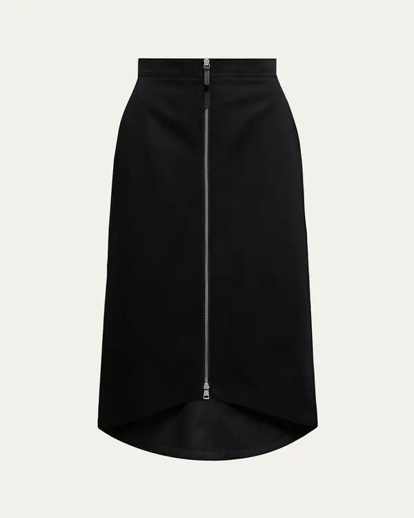 Moncler X Ee72 Edward Enninful Cotton Gabardine Midi Skirt