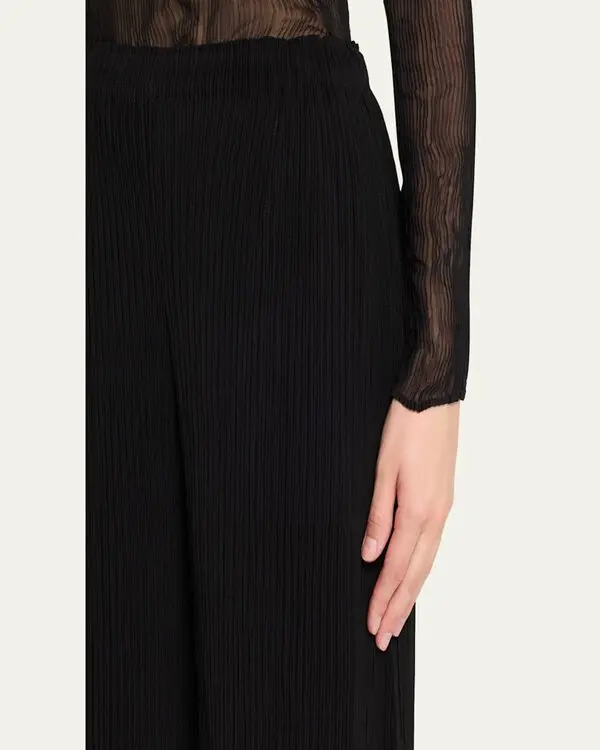 Issey Miyake Pleated Hatching Trousers