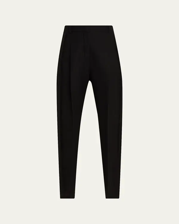 LANVIN Virgin Wool Cigarette Trousers