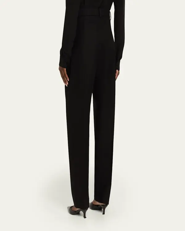 LANVIN Virgin Wool Cigarette Trousers