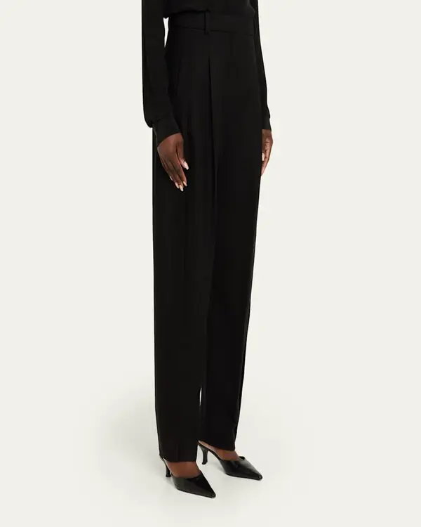 LANVIN Virgin Wool Cigarette Trousers