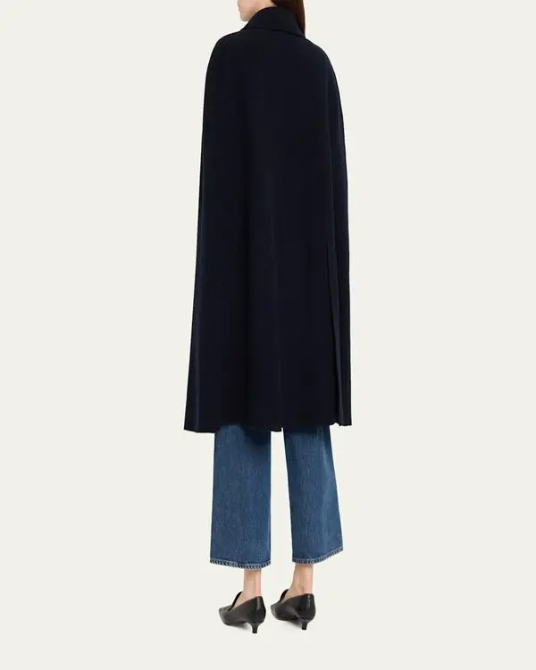 TOTEME Single-breasted Wool Boucle Cape Coat