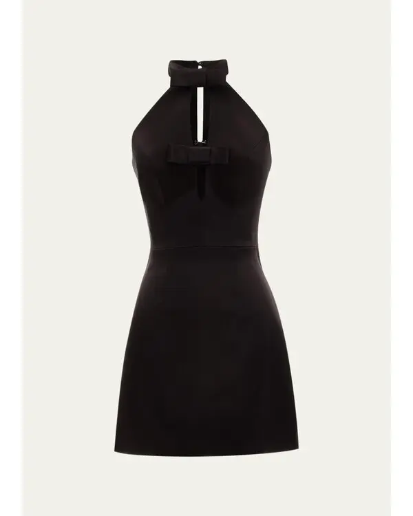 Dress The Population Mina Bow Mini Dress - Black