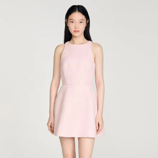 Sandro Sequin-embellished Tweed Mini Dress