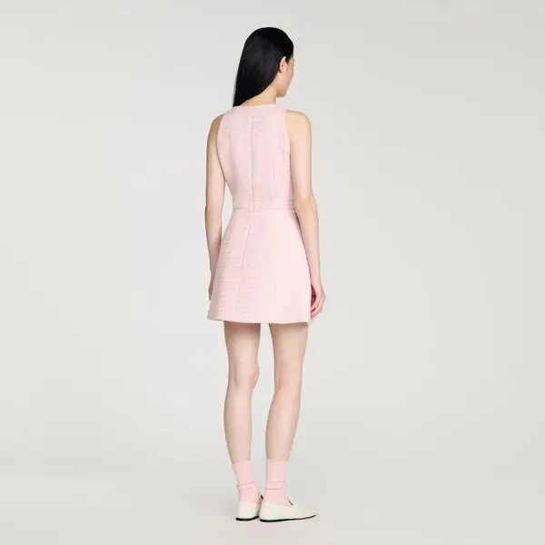 Sandro Sequin-embellished Tweed Mini Dress