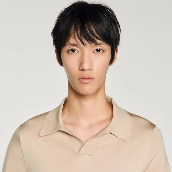 Sandro Short-sleeved V-neck Polo Shirt - Beige