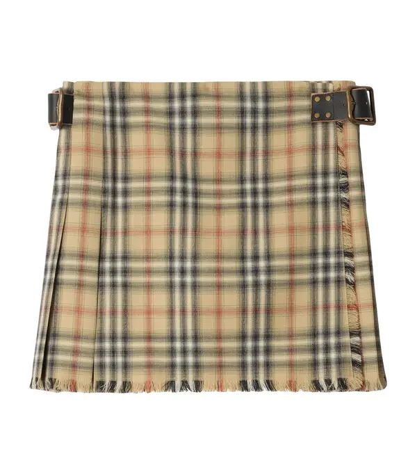 Burberry Wool Check Mini Kilt - Beige
