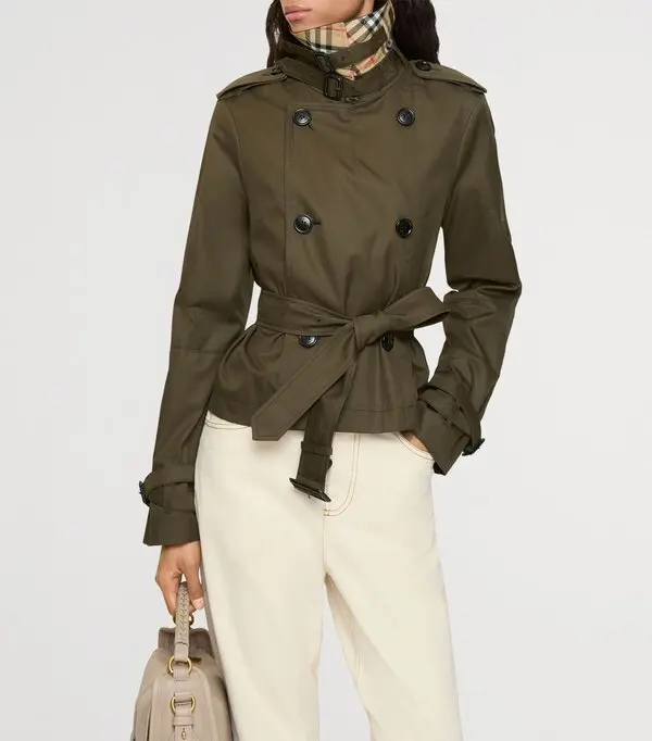 Burberry Tropical Gabardine Cropped Jacket
