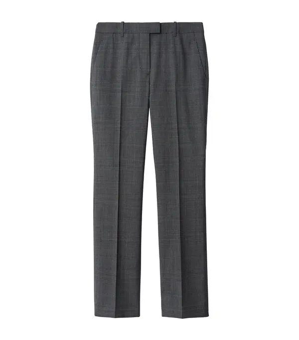 Burberry Wool Check Straight Trousers