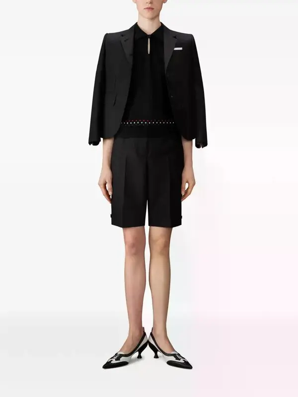 Thom Browne Snowflake-embroidery Polo Top