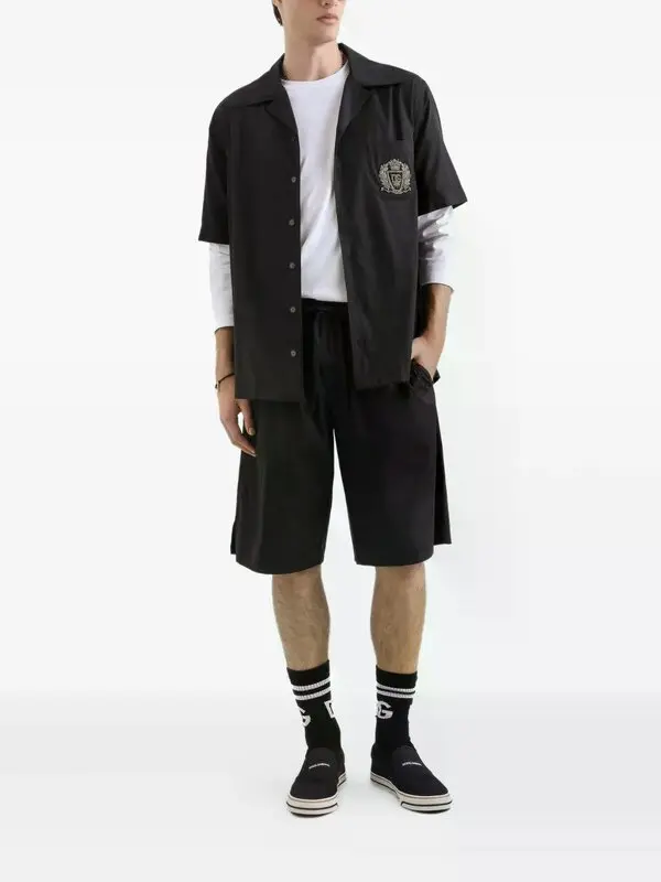 Dolce & Gabbana Hawaii Cotton Shirt - Black