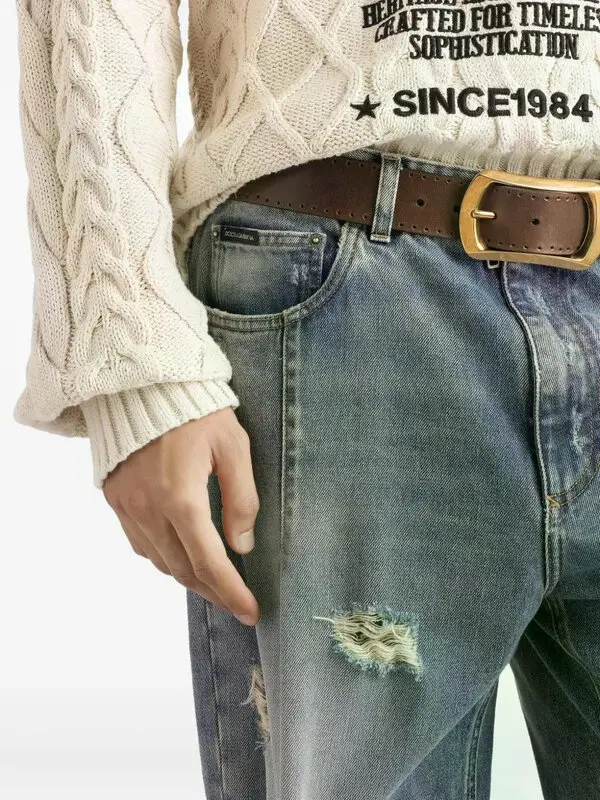 Dolce & Gabbana Distressed Denim Jeans - Blue