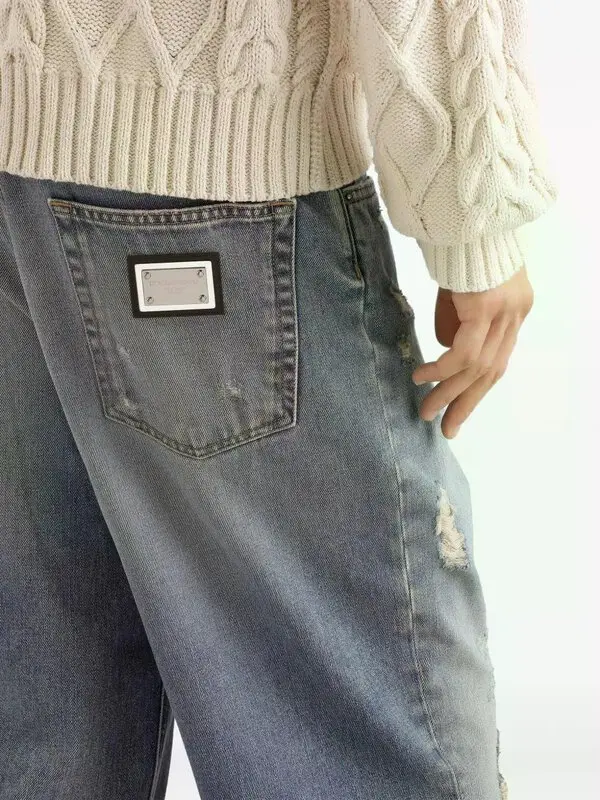 Dolce & Gabbana Distressed Denim Jeans - Blue