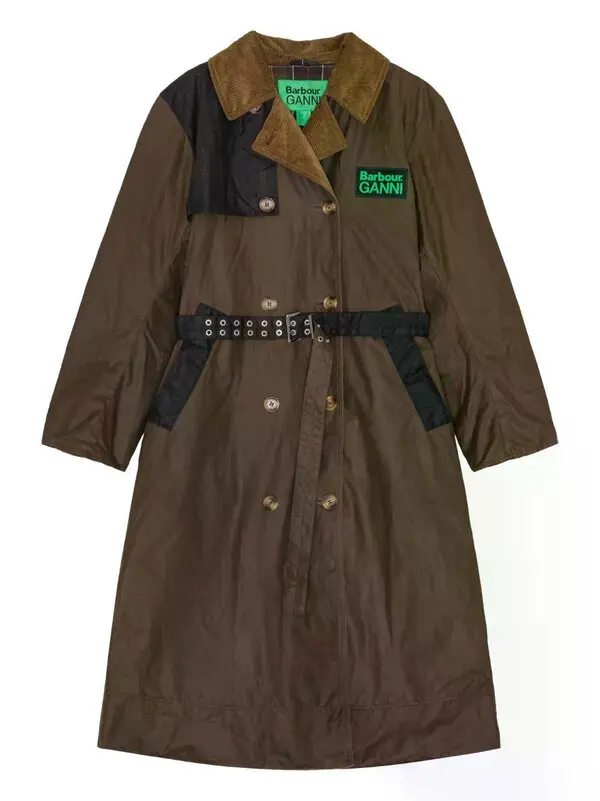 GANNI X Barbour Buttoned Belted Coat