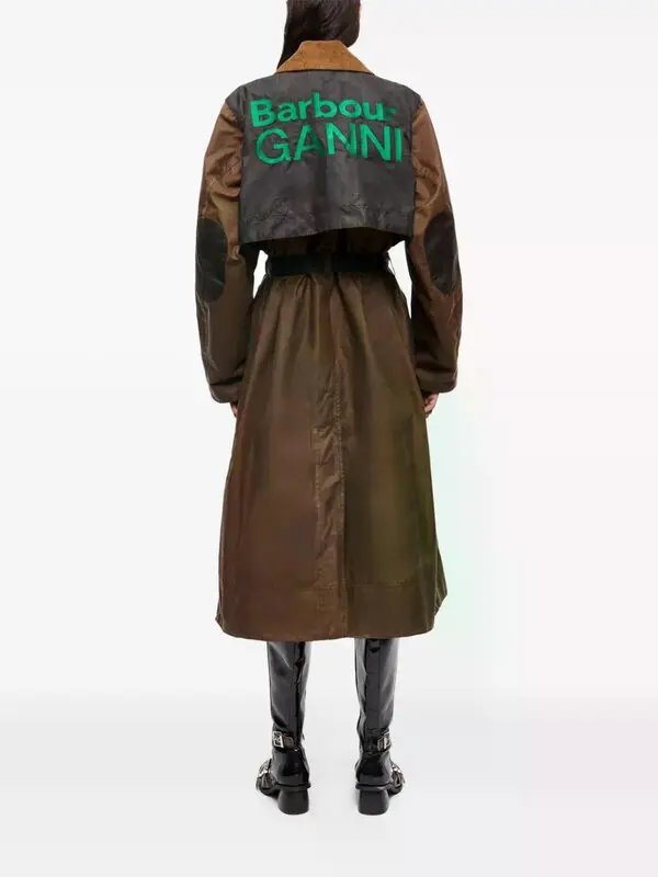 GANNI X Barbour Buttoned Belted Coat