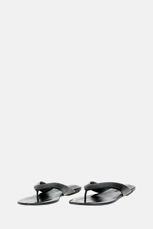 Le Monde Beryl Flat Thong Sandal - Black