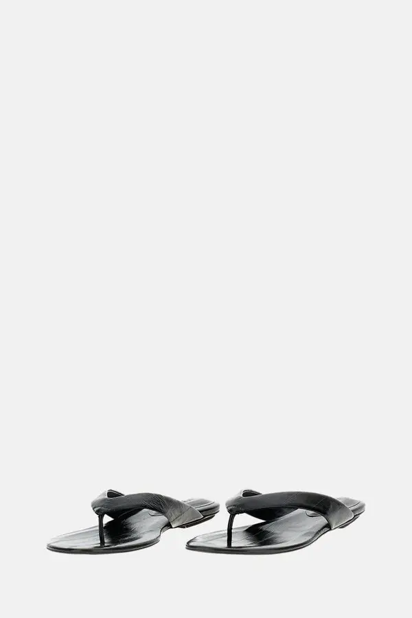 Le Monde Beryl Flat Thong Sandal - Nero