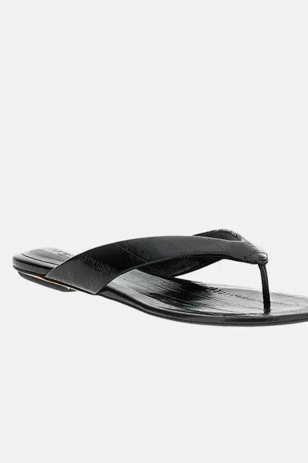 Le Monde Beryl Flat Thong Sandal - Nero