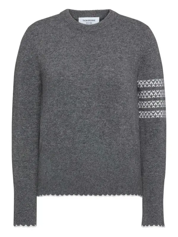 Thom Browne Button-detailed Sweater - Grey