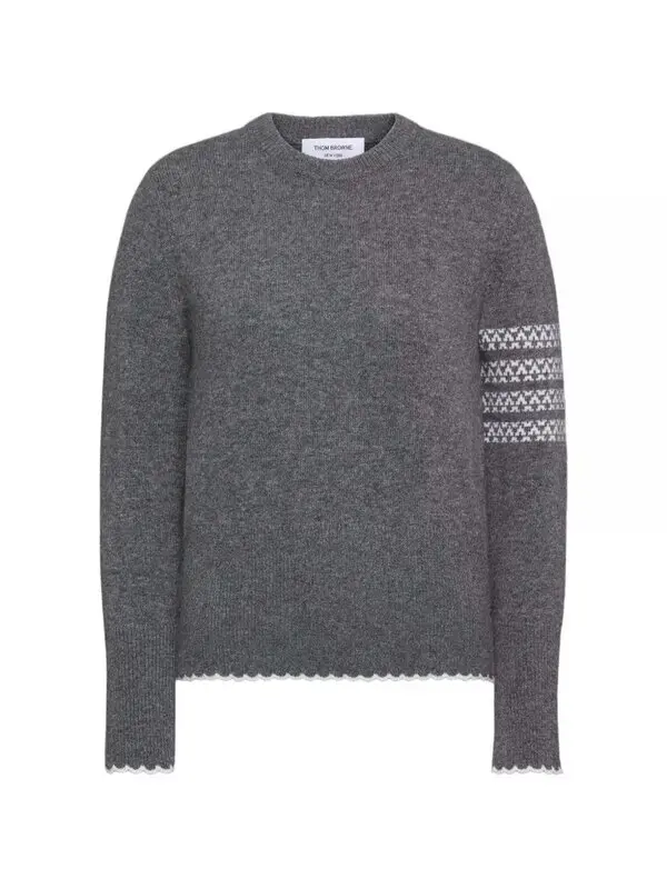 Thom Browne Button-detailed Sweater - Grey
