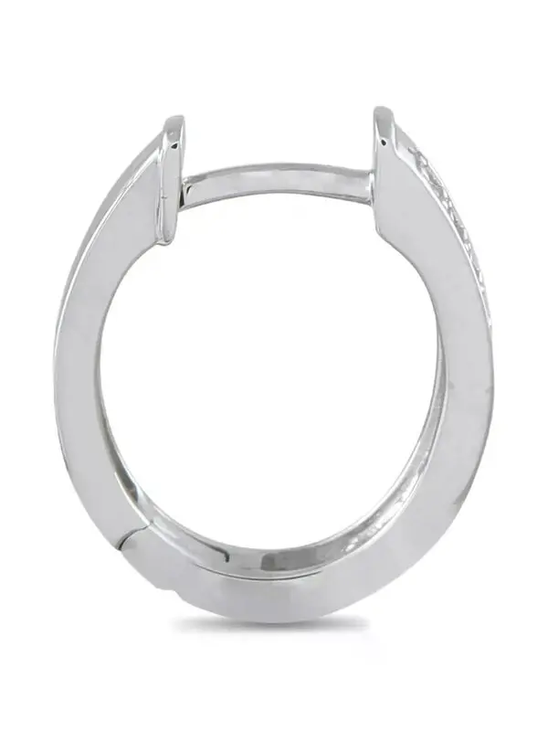 LB EXCLUSIVE Diamond Hoop Earrings - Silver