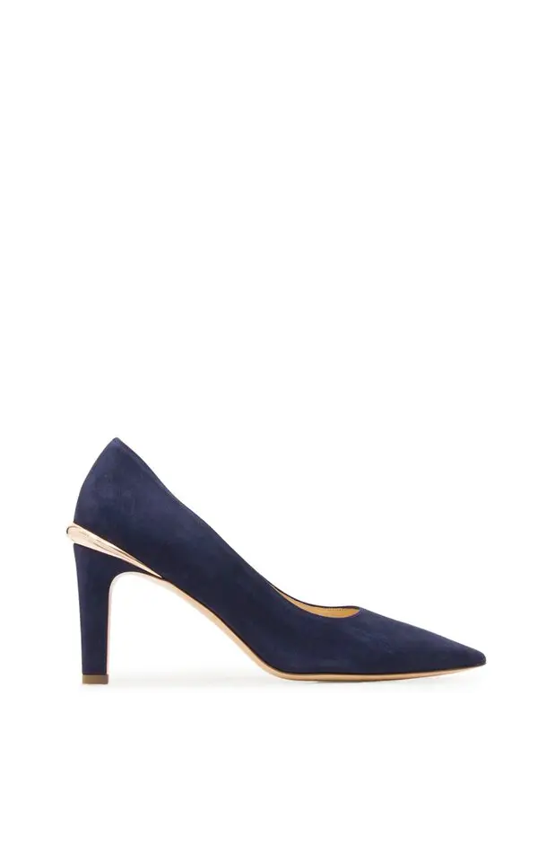 Gabriela Hearst Edwina High Heel Stiletto Pumps - Navy