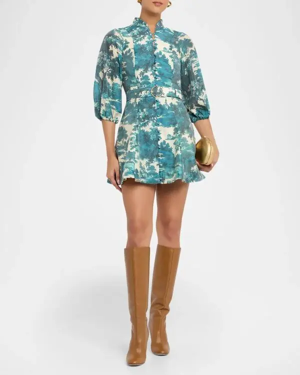 Mestiza New York Valencia Belted Mini Dress - Ceramic To
