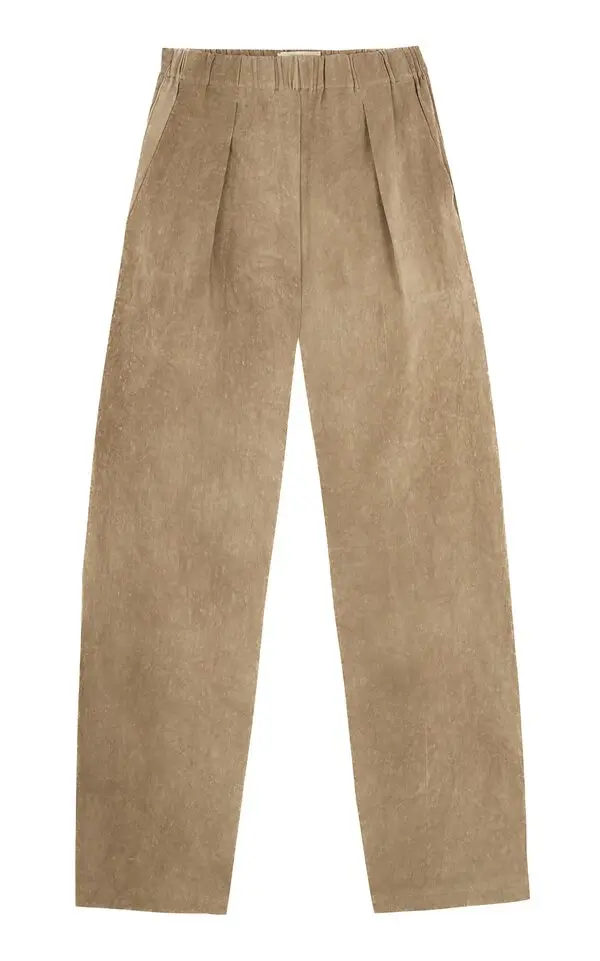CORTANA Cassian Pleated Wide-leg Pants - Neutral