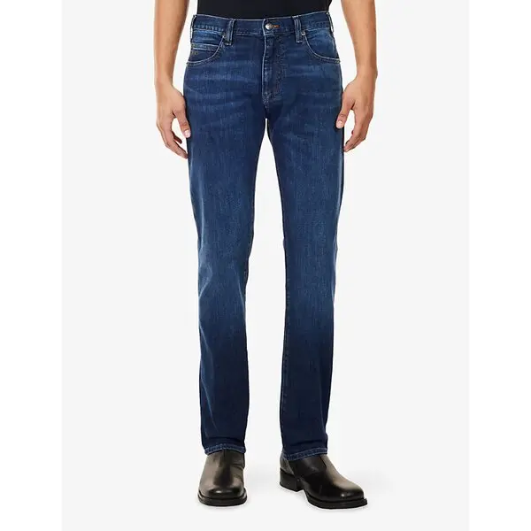 Emporio Armani Regular-fit Stretch-denim Jeans - Medium Blue Denim