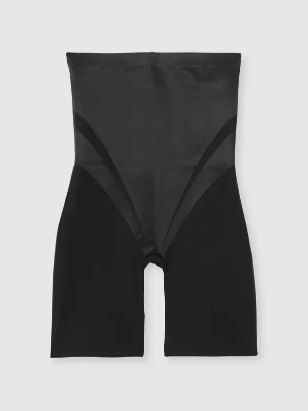 Spanx High-waisted Mid-thigh Shorts - Black