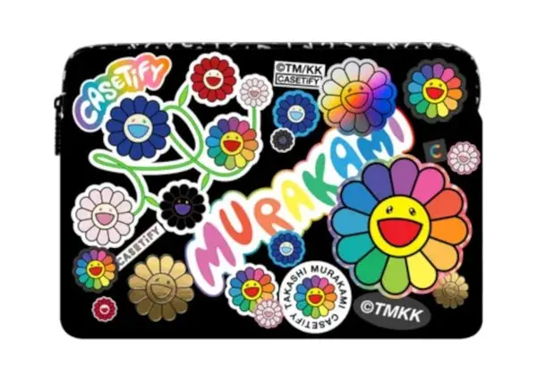TAKASHI MURAKAMI X Casetify: Flowers Sticker Mania Laptop Sleeve - Multicolor