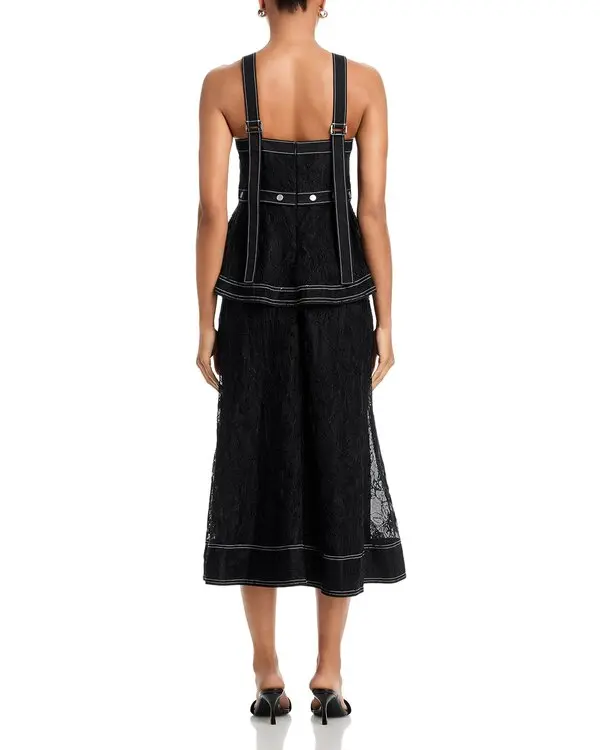 3.1 Phillip Lim Floral Dimensional Lace Midi Dress
